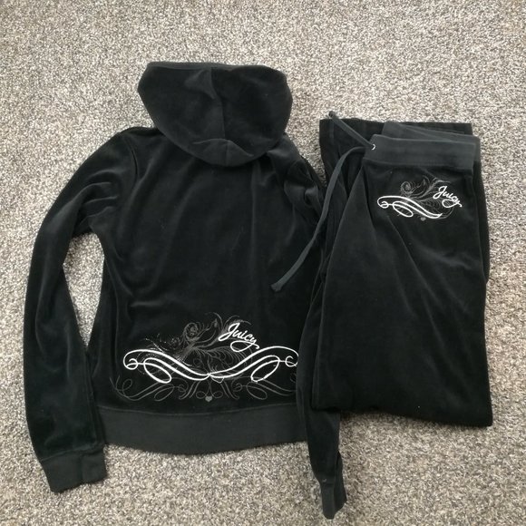 Juicy Couture | Pants & Jumpsuits | Vintage Juicy Couture Velour Tracksuit Set Hoodie And Pants ...